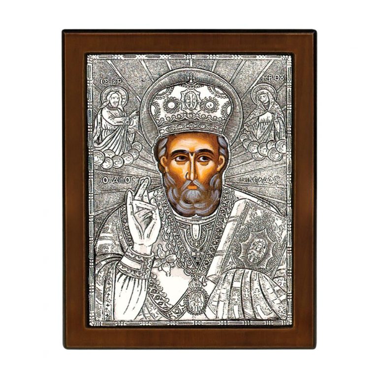 ΕΙΚΟΝΑ ΑΓ. ΚΩΝΣΤΑΝΤΙΝΟΣ & ΕΛΕΝΗ, ΑΣΗΜΕΝΙΟ 925°, 17 x 14 cm - ΔΡΑΝΔΑΚΗΣ ...